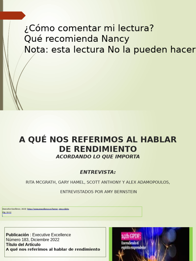 Analisis Lecturas - Que Recomienda | PDF
