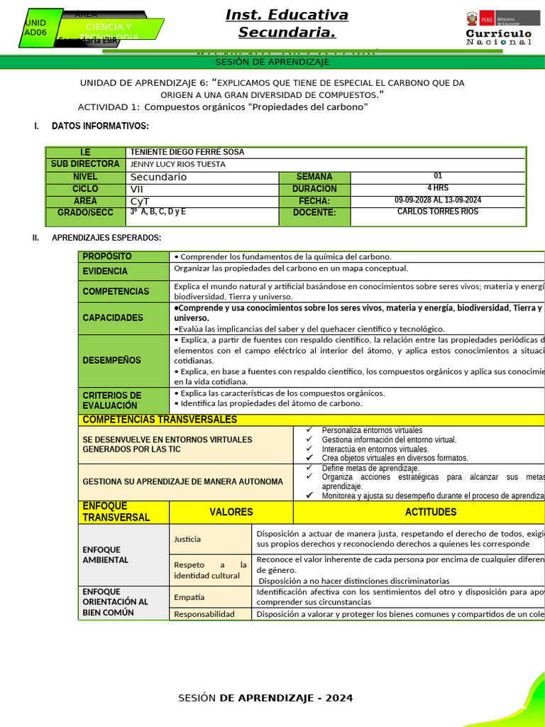 A-3º Ses Act 1-Cyt-Und 6 | PDF
