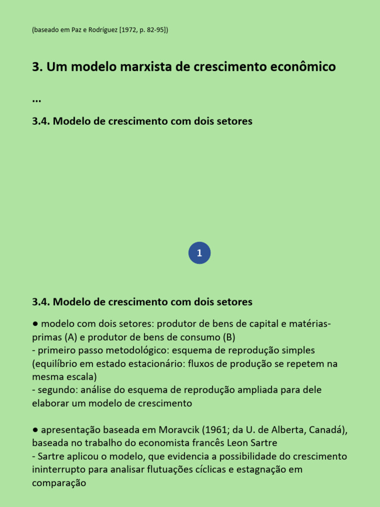 Um Modelo Marxista de Crescimento Econômico (3.4) | PDF