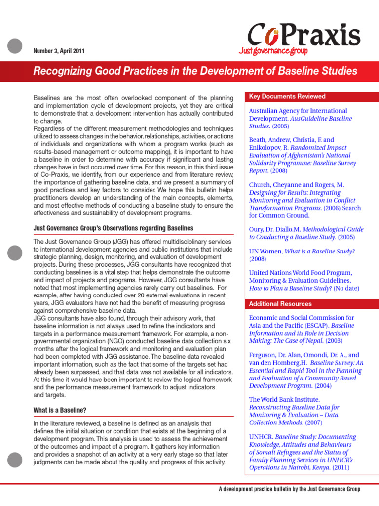 Linea de Base Good Practices | PDF