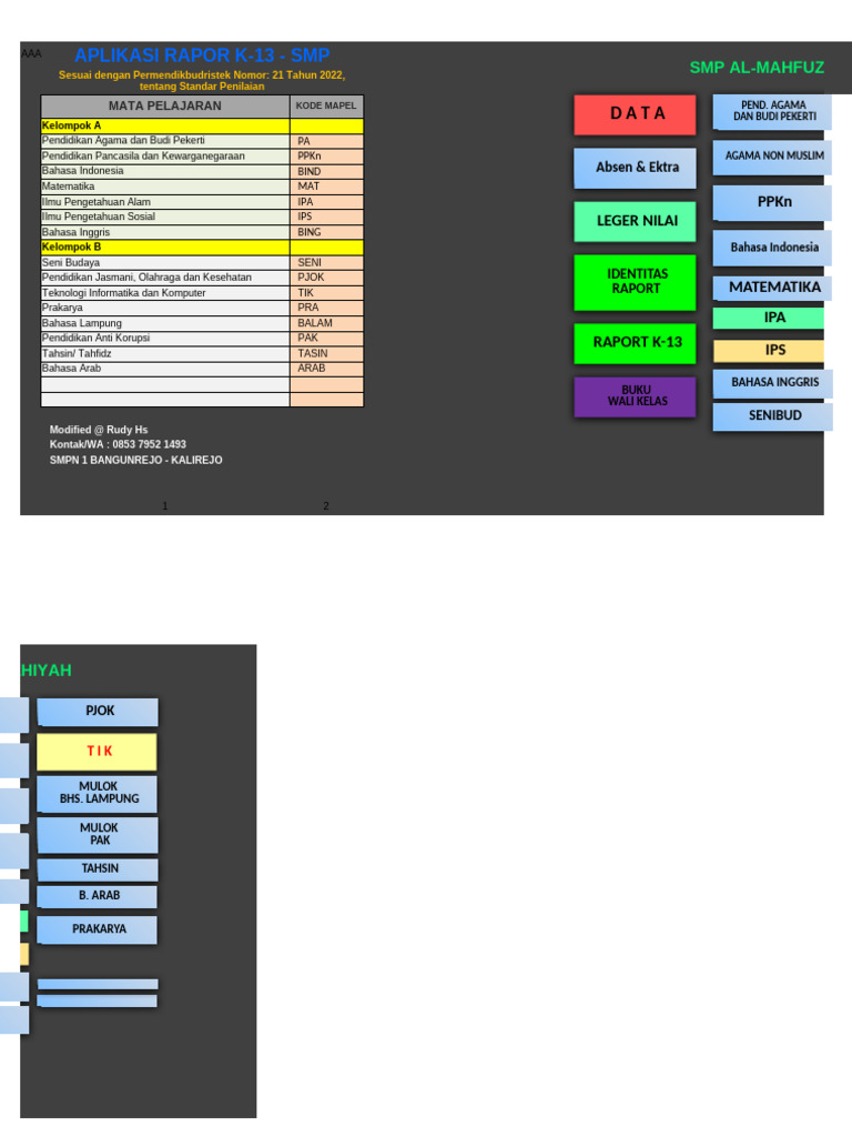 Nilai Raport Bu Neli 7 F | PDF