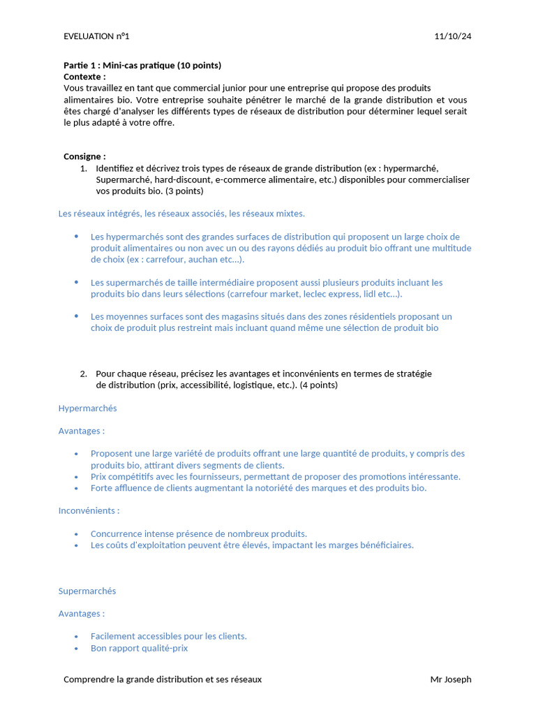 Evaluation 1 BTS NDRC 1 | PDF