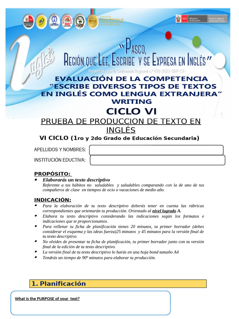 3.1. C-Vi Prueba Writing 2024 | PDF
