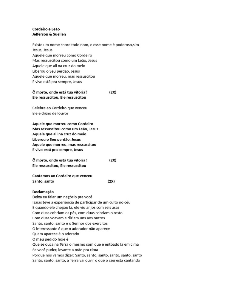 Leão e Cordeiro | PDF