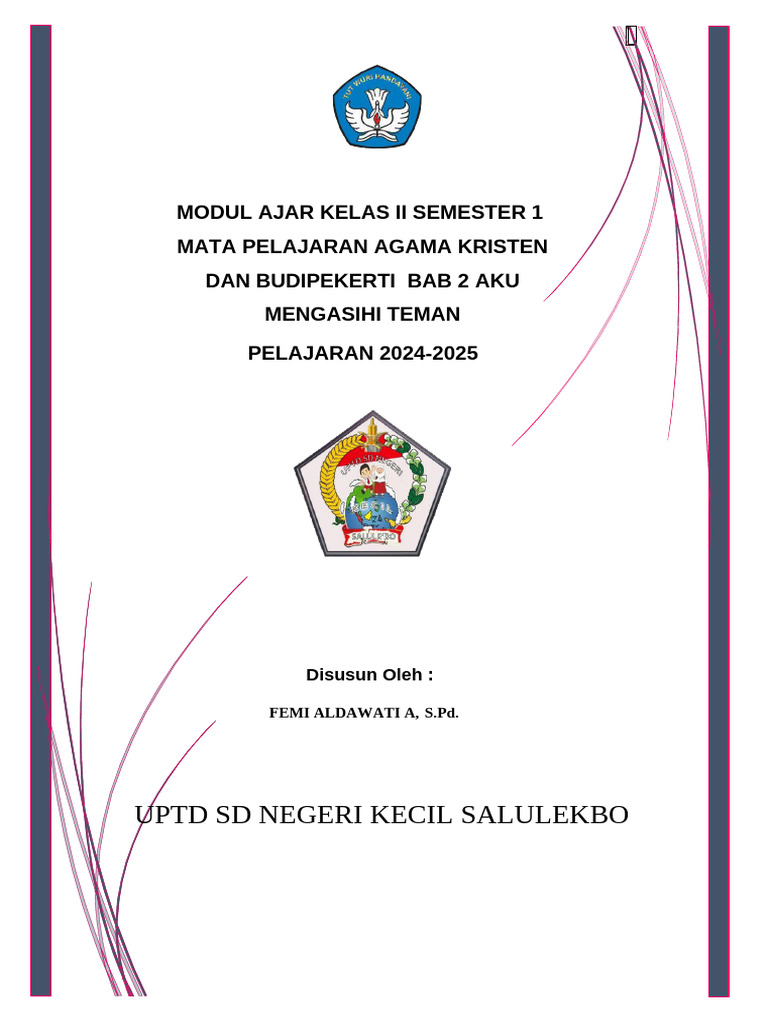 Modul Ajar Kelas 2 Semester 1 | PDF
