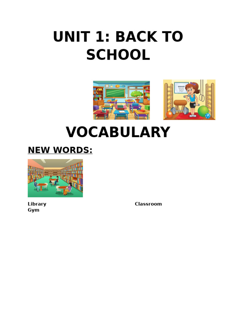 Vocabulary Unit 1 | PDF