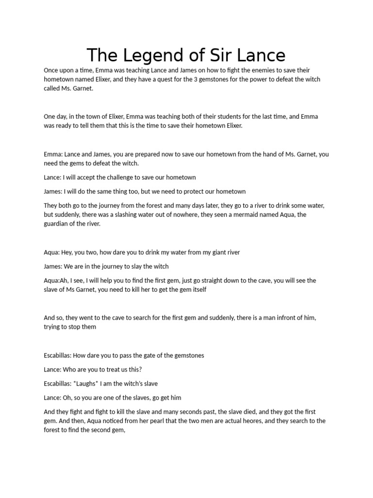 The-Legend-of-Sir-Lance | PDF