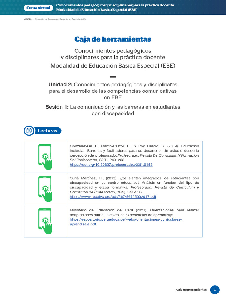 Caja de Herramientas - U2S1 - EBE | PDF
