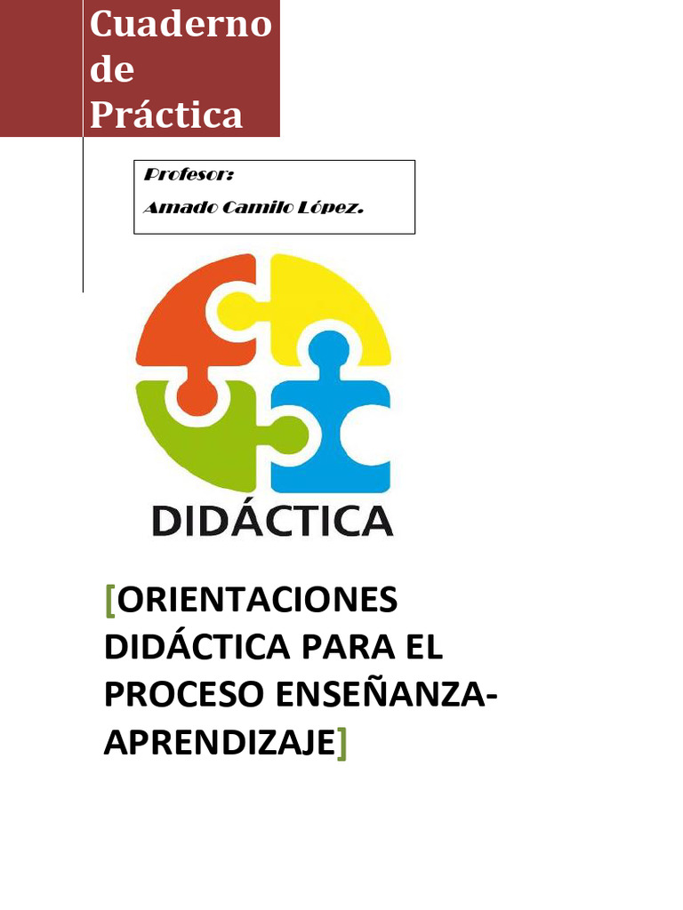 Cuaderno de Práctica Didactica General | PDF | Enseñando | Aprendizaje
