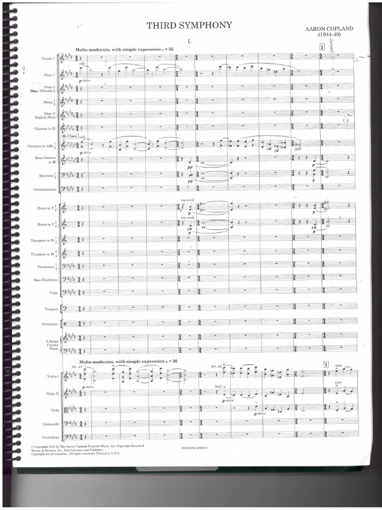 Full Score - Aaron Copland | PDF