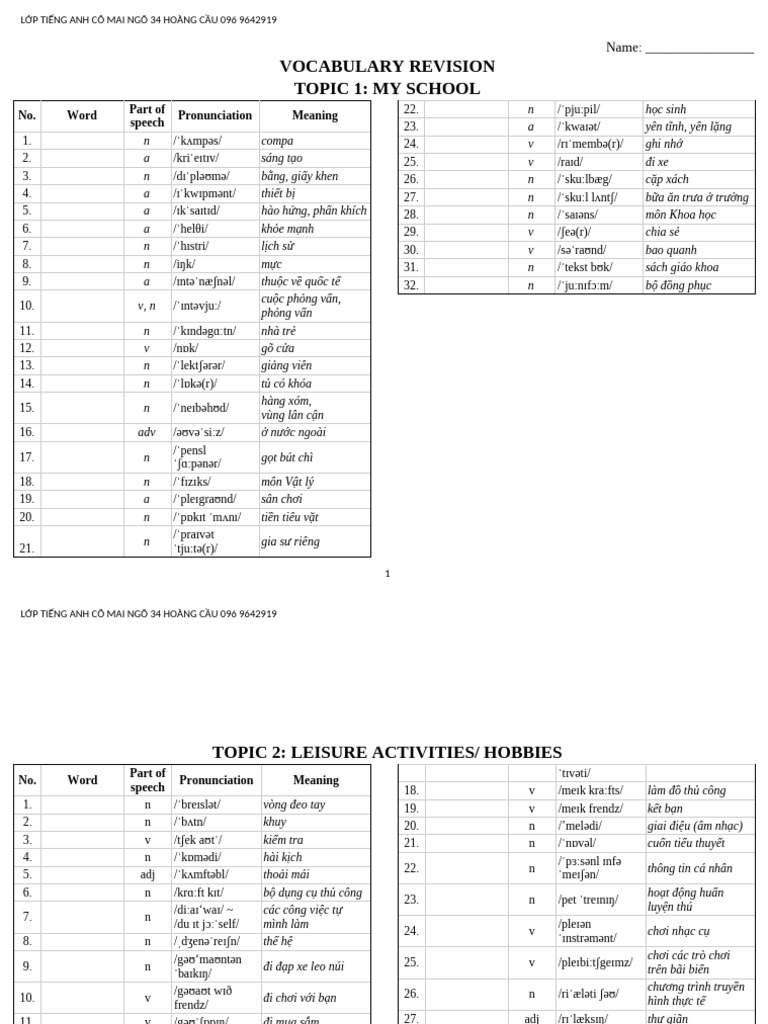 VOCABULARY VISION - Without Words | PDF