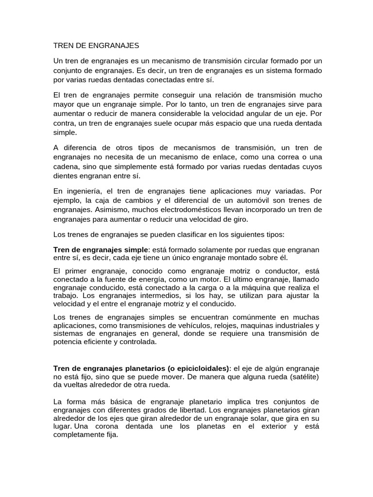 13 Mecanismos de Engranajes | PDF