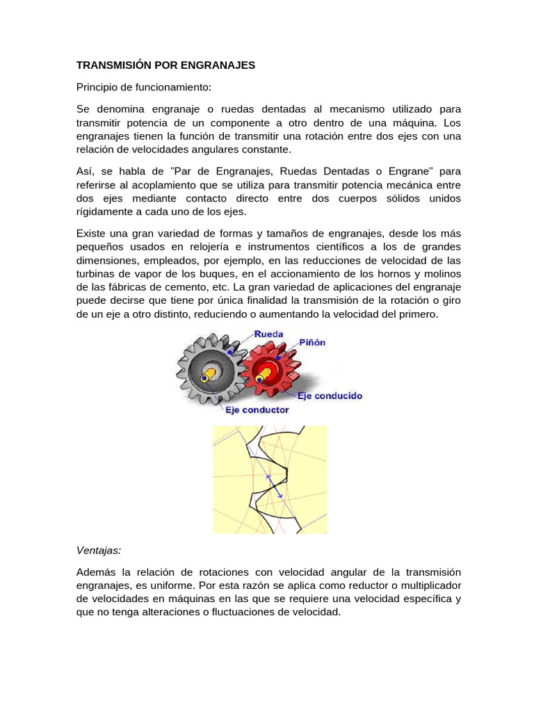 12 Transmisión Por Engranajes | PDF