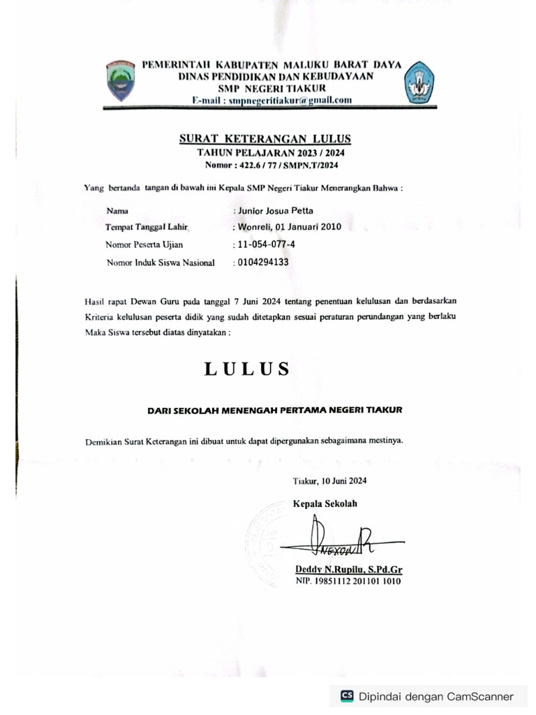 SKL KK Ani Anak | PDF