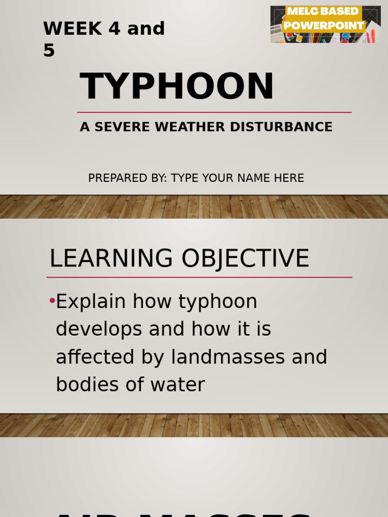G8 Science Q2 - Week 4 - Typhoon | PDF