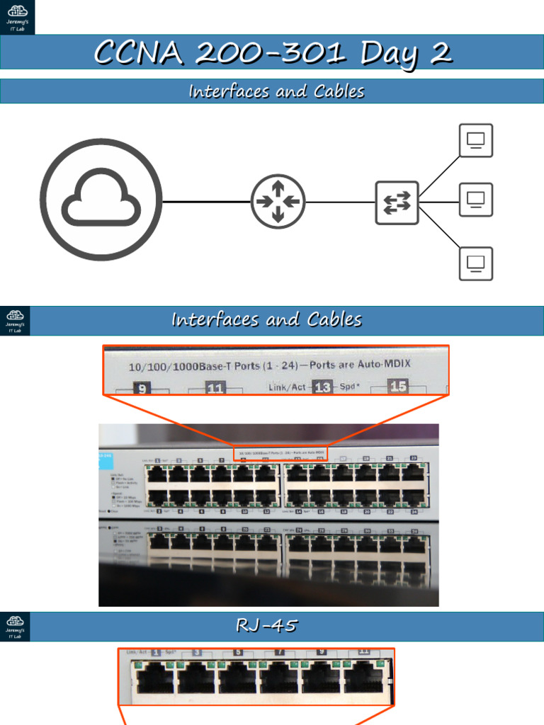 Day 02 Slides - Interfaces and Cables | PDF