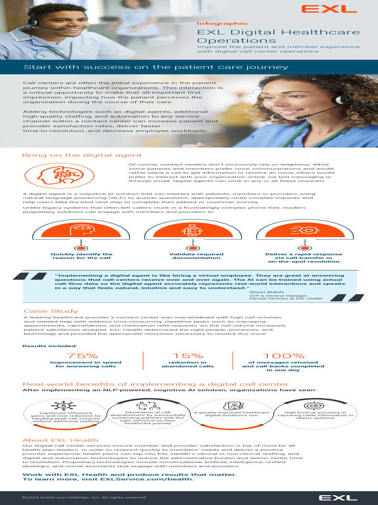 EXL - IG - EXL Digital Healthcare Operations Call Centers | PDF