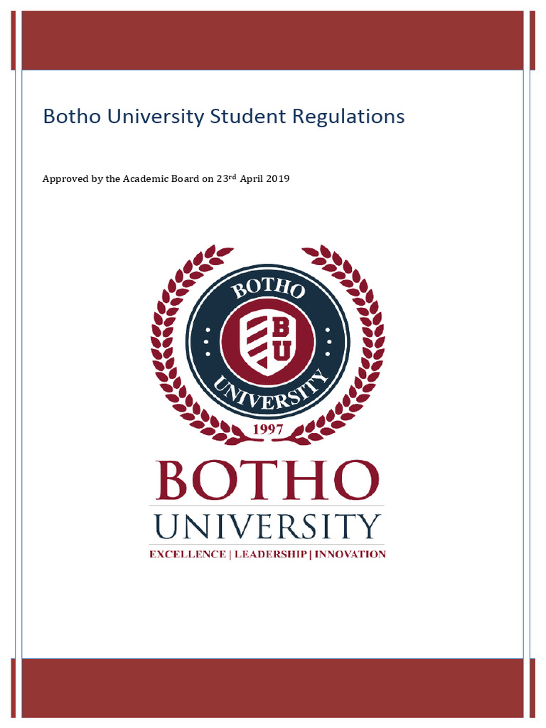 SR-BOT-Student Regulations New | PDF