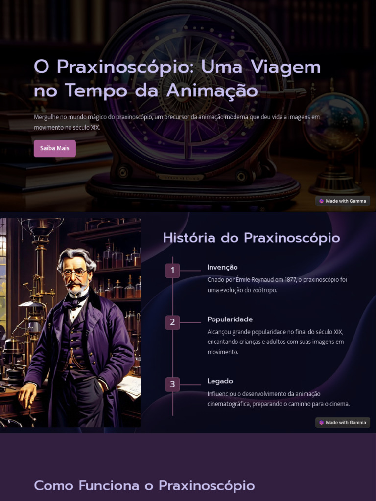 Como Funciona o Praxinoscópio | PDF | Imagem | Animação