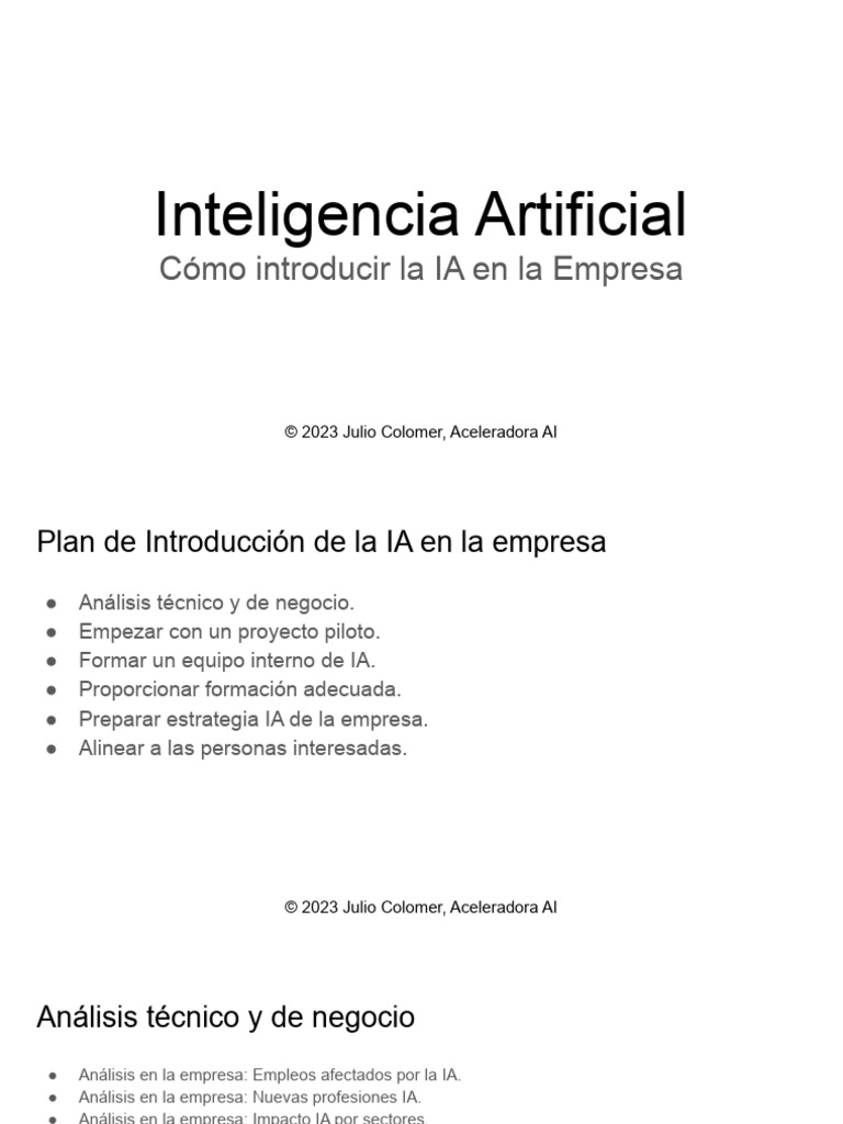 012besp-Introducir Ia en La Empresa | PDF