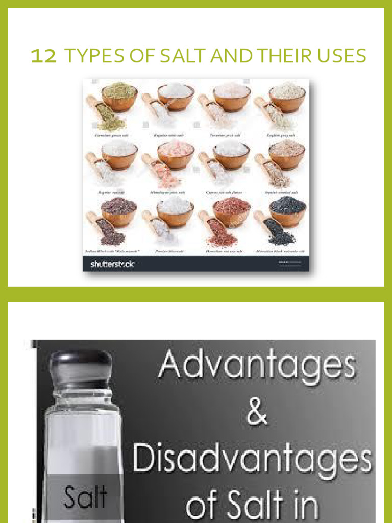 12 Types of Salt and Their Uses | PDF | Smoking (Cooking) | Salt