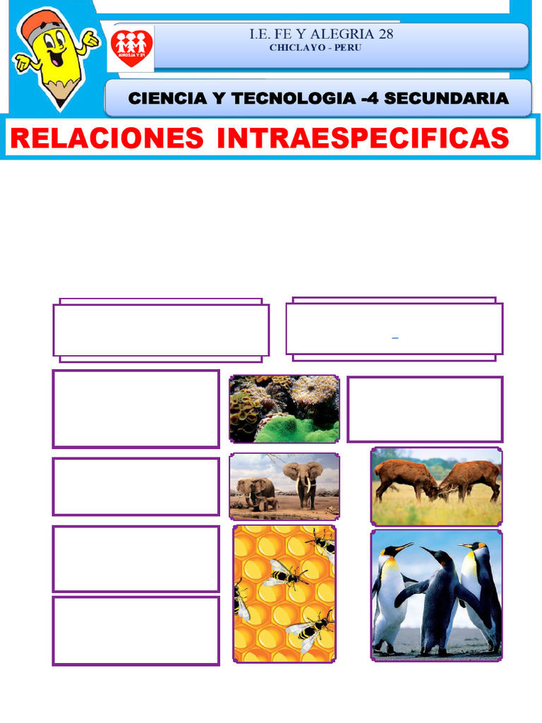 RELACIONES INTRAESPECIFICA 4°B | PDF