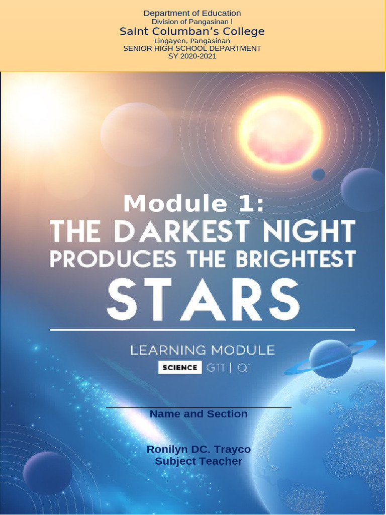 Grade 11 Earth and Life Science Module 1 Chapter 1 | PDF