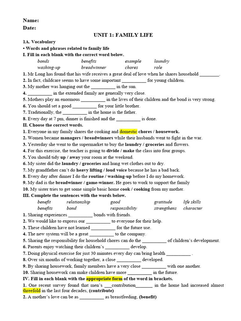 Grade 10 - Unit 1 | PDF