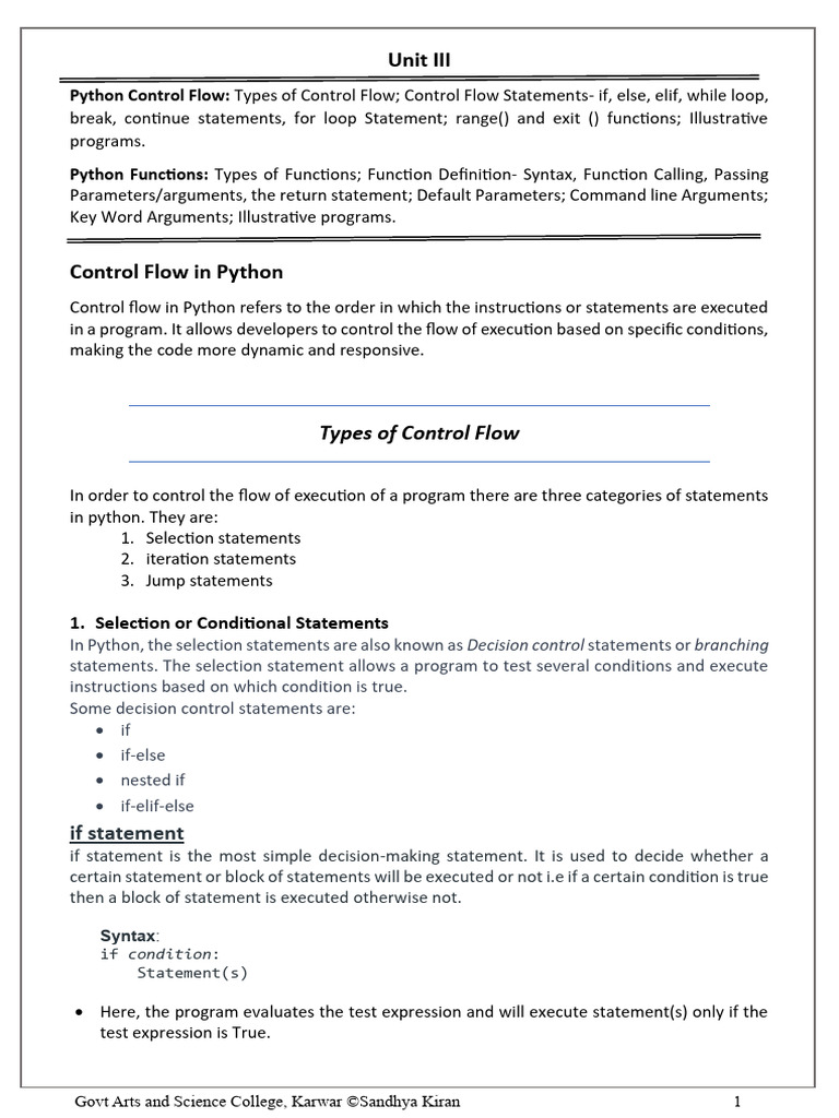 Python Unit III | PDF