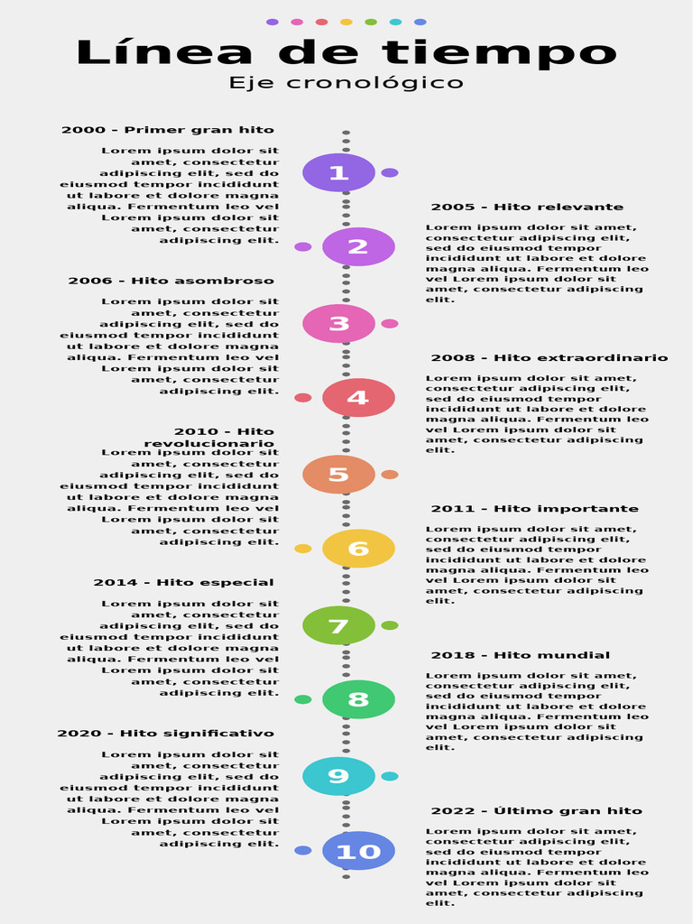Infografía Cronológica Línea de Tiempo Timeline Sencillo Moderno Multicolo - 20241002 - 110319 ...