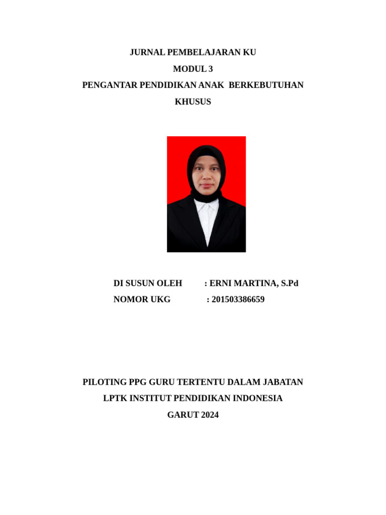 Jurnal Pembelajaran Ku Modul 3 (Abk | PDF