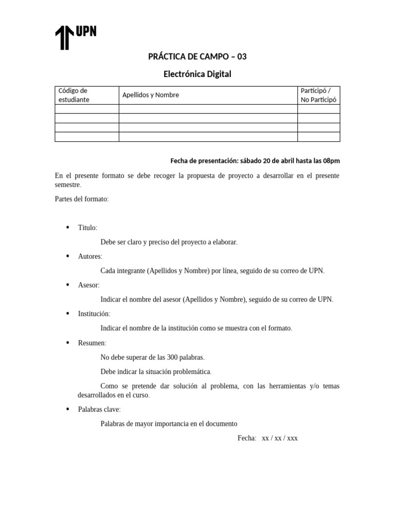 Práctica de Campo-03 | PDF