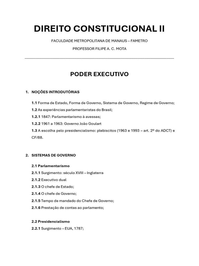 Poder Executivo | PDF
