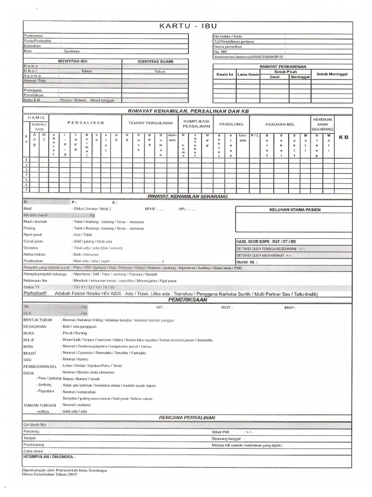 KARTU IBU (Bolak Balik) (SDH Ada Plat) | PDF