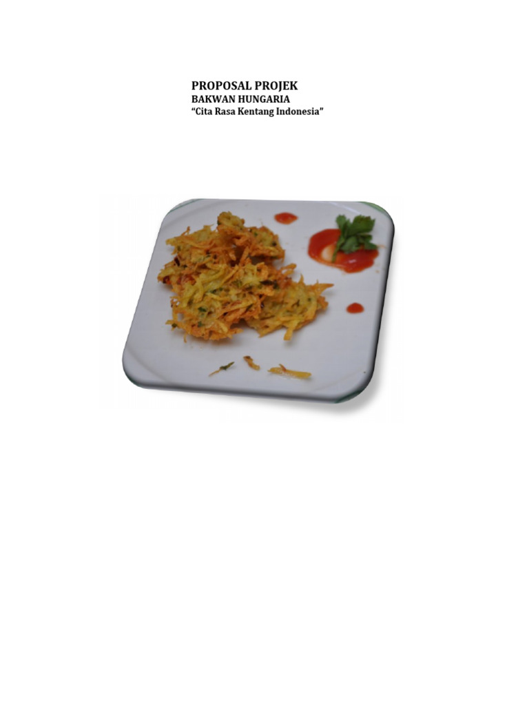 Contoh-Proposal Pembuatan Makanan | PDF
