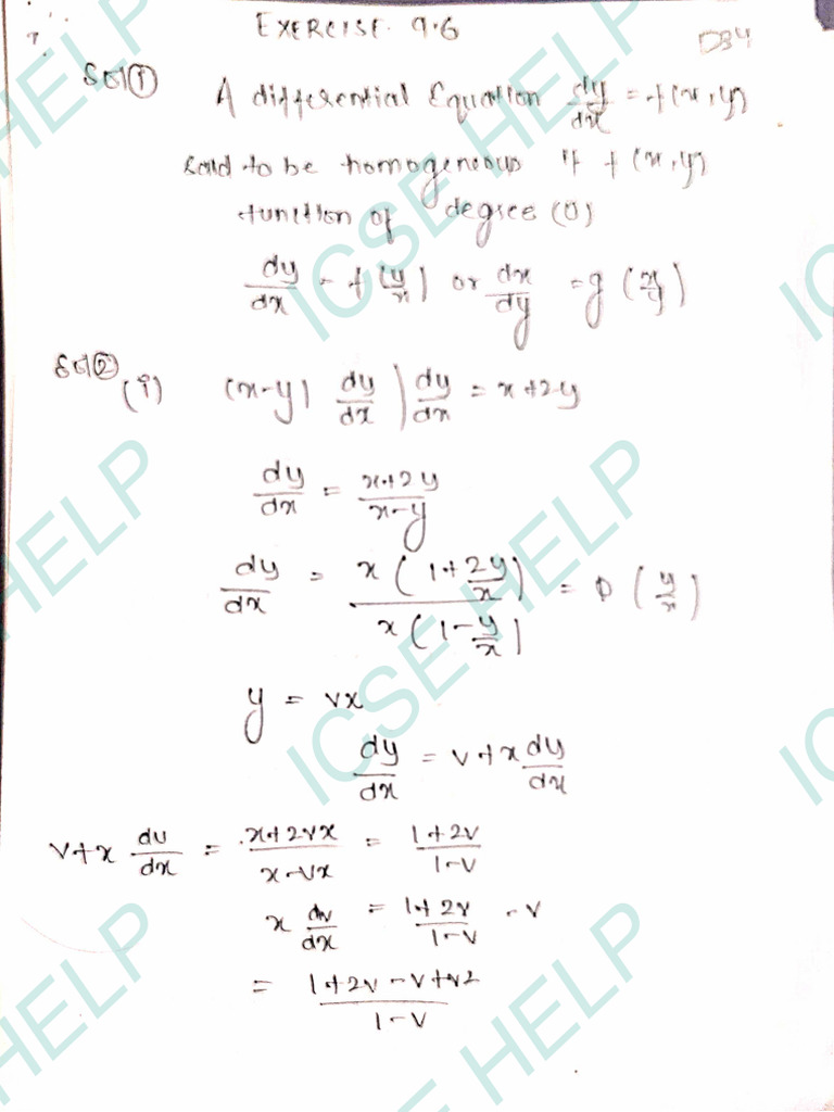 ML Chapter 9.6 Class 12 Differential Equation | PDF