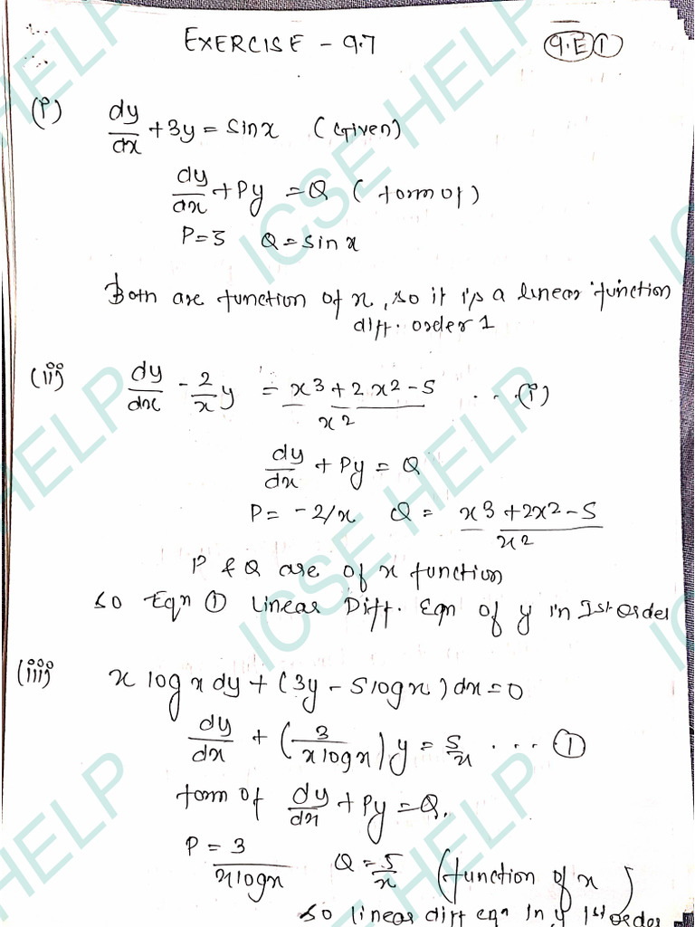 Ml Chapter 9.7 Class 12 Differential Equation | PDF