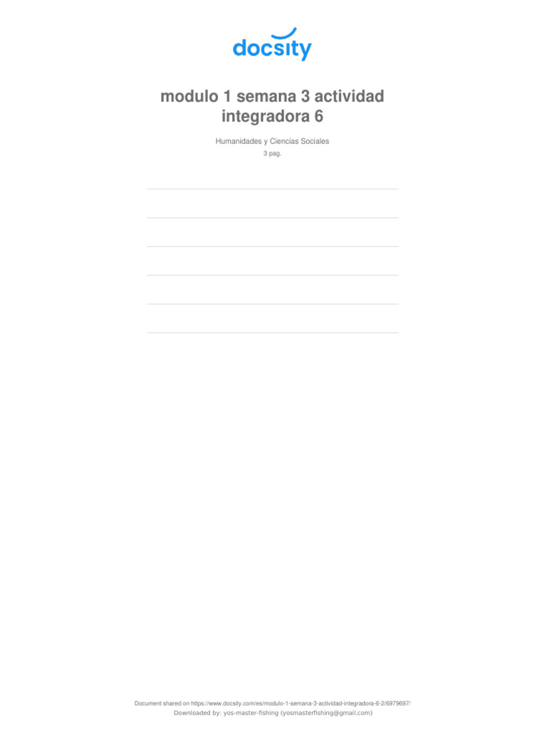 Docsity Modulo 1 Semana 3 Actividad Integradora 6 2 | PDF
