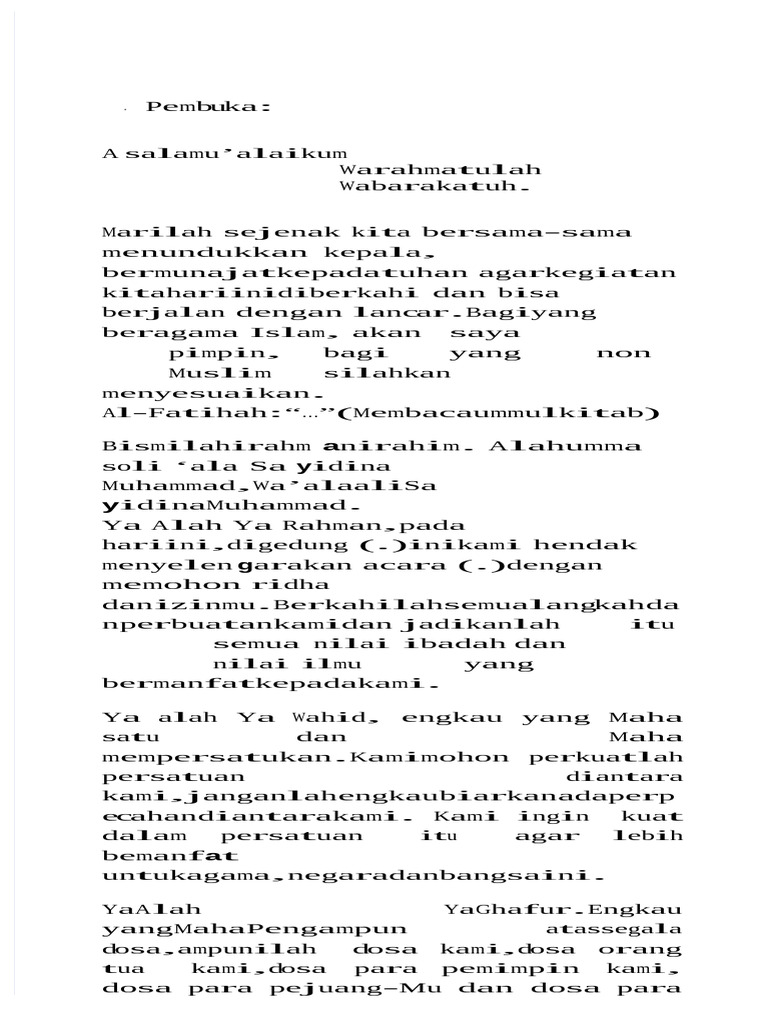 PDF Kumpulan Doa Acara Formal | PDF