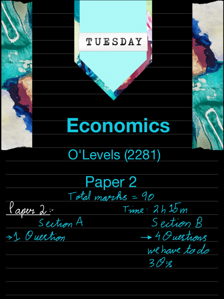 Economics: O'Levels (2281) | PDF | Elasticity (Economics) | Microeconomics