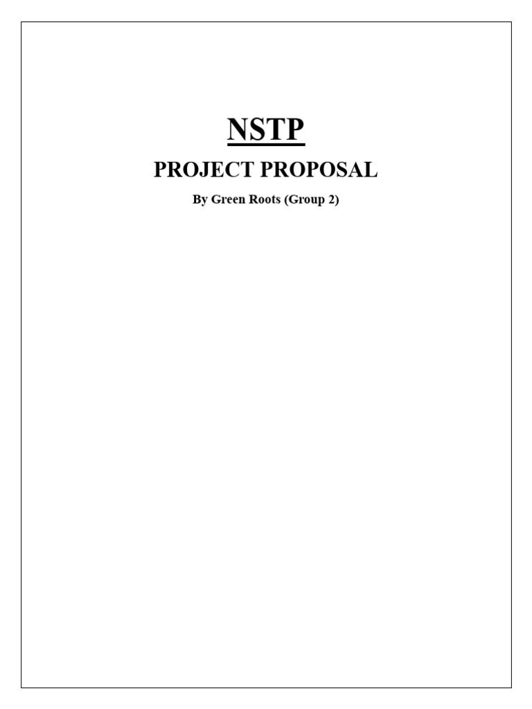 NSTP Project Proposal | PDF