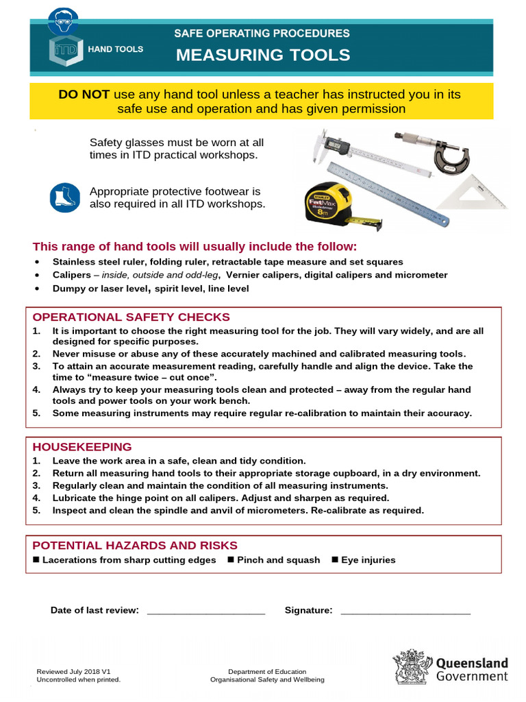 sop-ht-measuring-tools | PDF