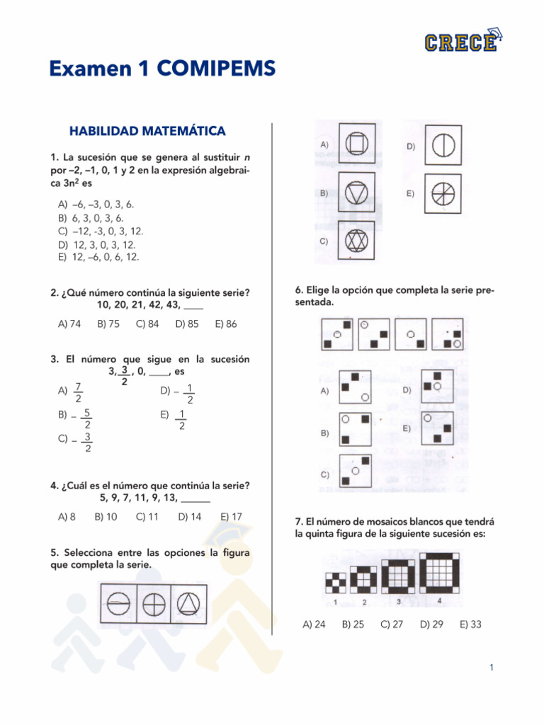 EXamen 1 COMIPEMS | PDF