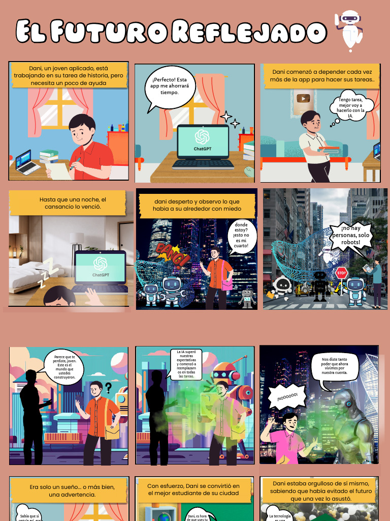 Red Hand Drawn Classroom Phrases Comic Strip | PDF