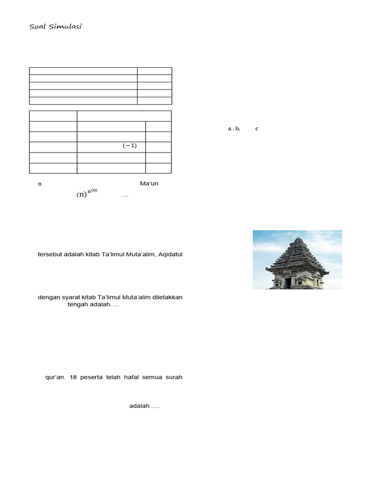 Soal Simulasi 6 KSM Mi | PDF