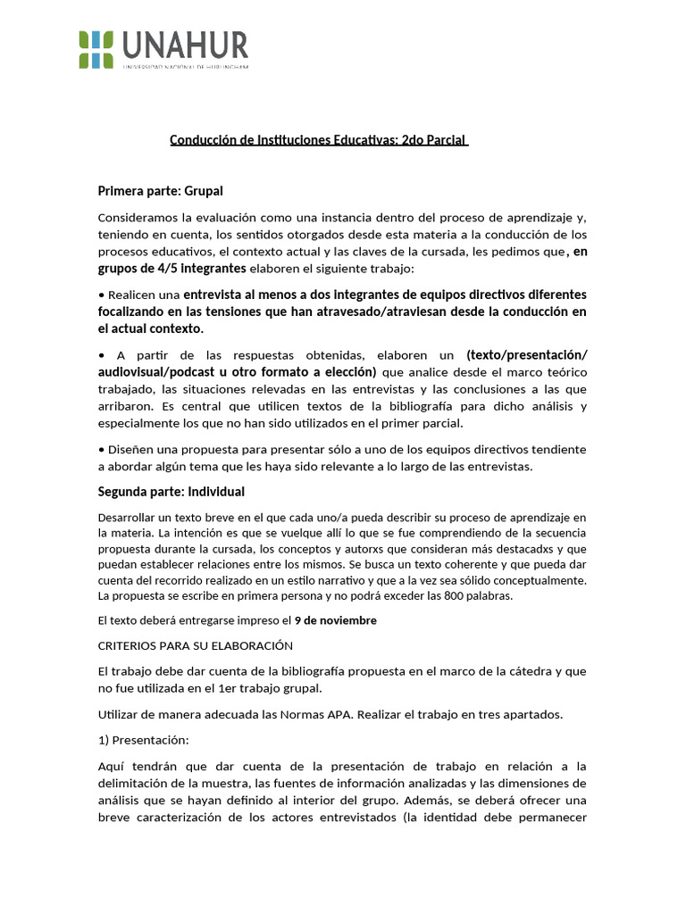 2º Parcial - CIE - 2024 2C | PDF | Bibliografía