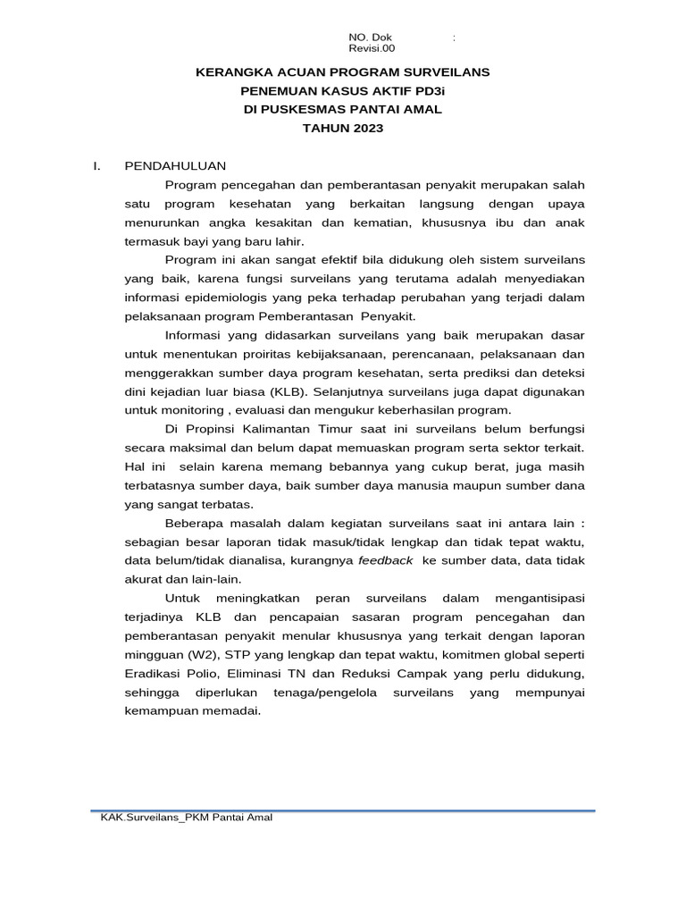 Kak Surveilans 2023 | PDF