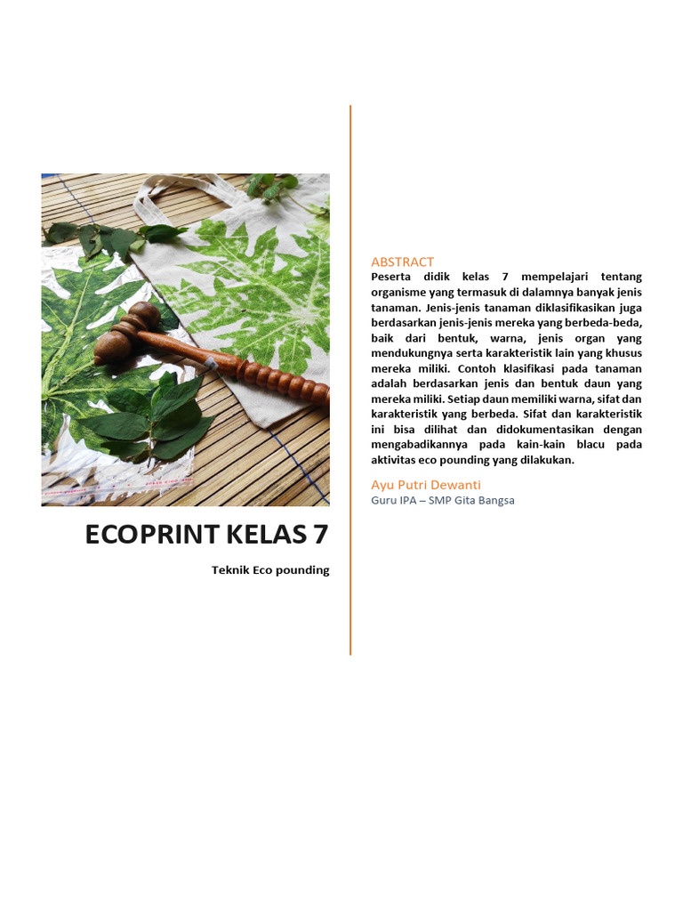 Modul Ecoprint Kelas 7 | PDF