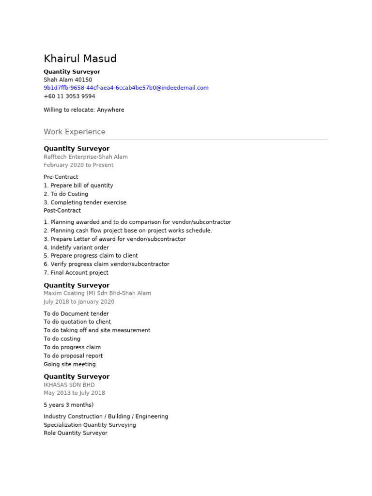 Resume Khairul Masud | PDF