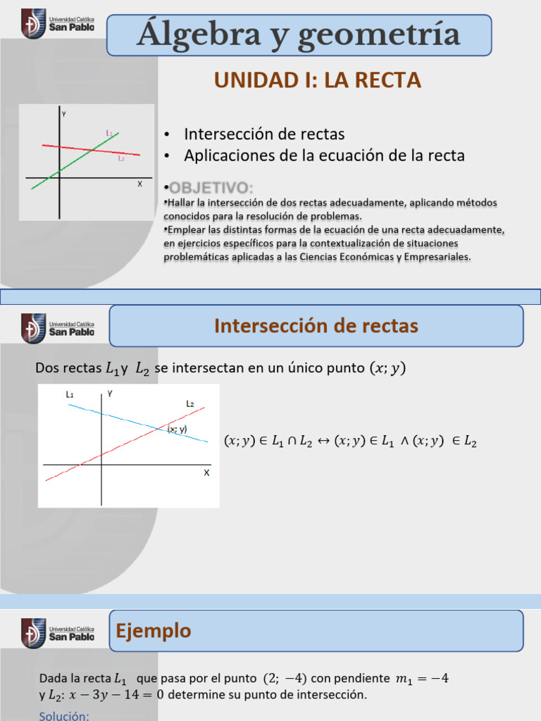 S2 - Intersección de rectas | PDF
